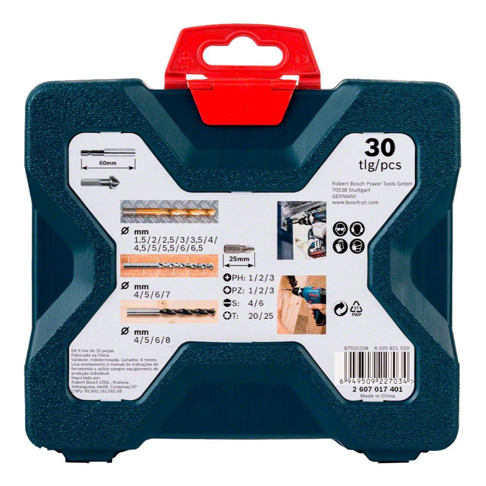 KIT DE BITS E BROCAS X-LINE EM TITÂNIO PARA PARAFUSAR (COM 30 PEÇAS ...