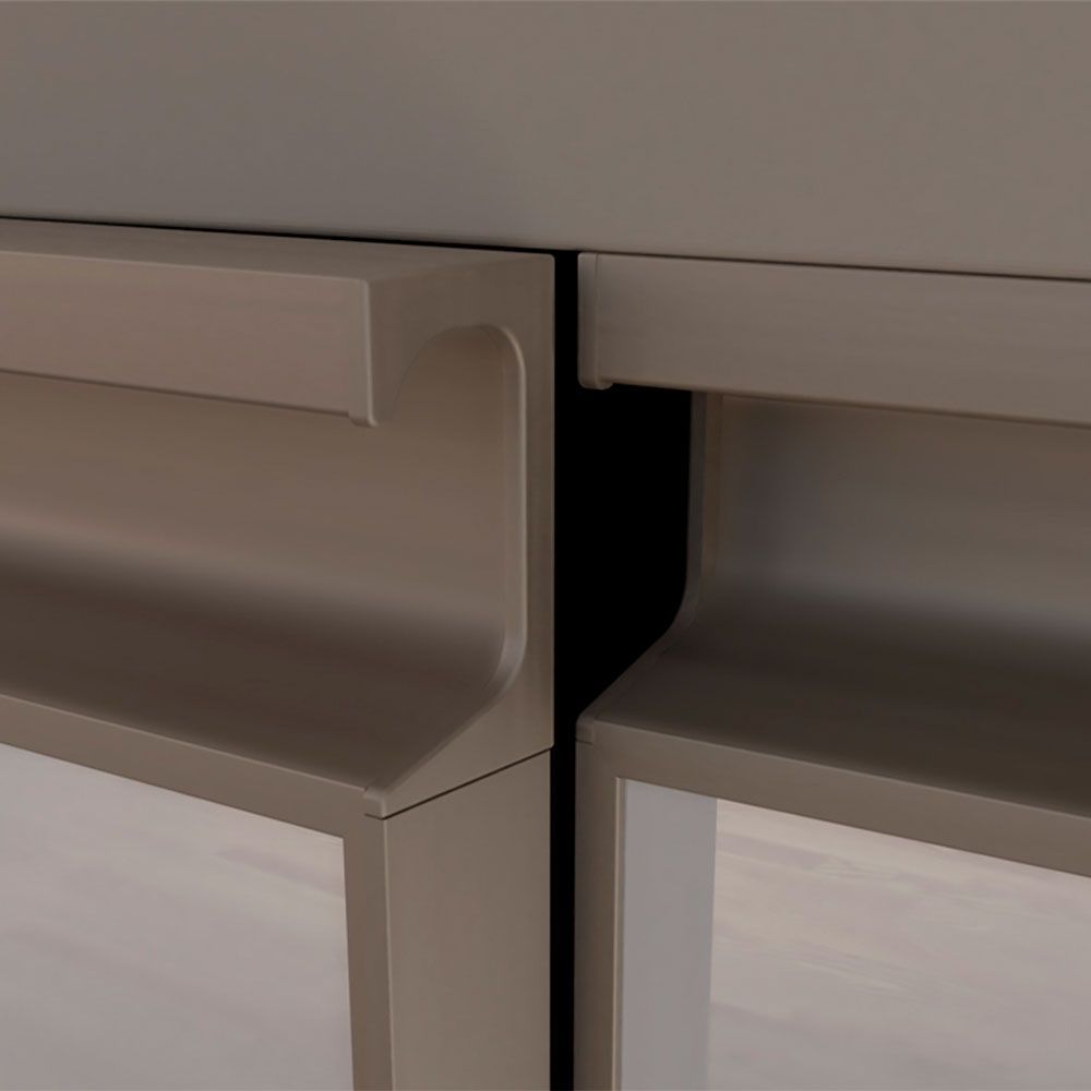 PERFIL PARA PORTA COM PUXADOR 6M GRAFITE (PONTEIRA 01/07) REF. 3345 ...