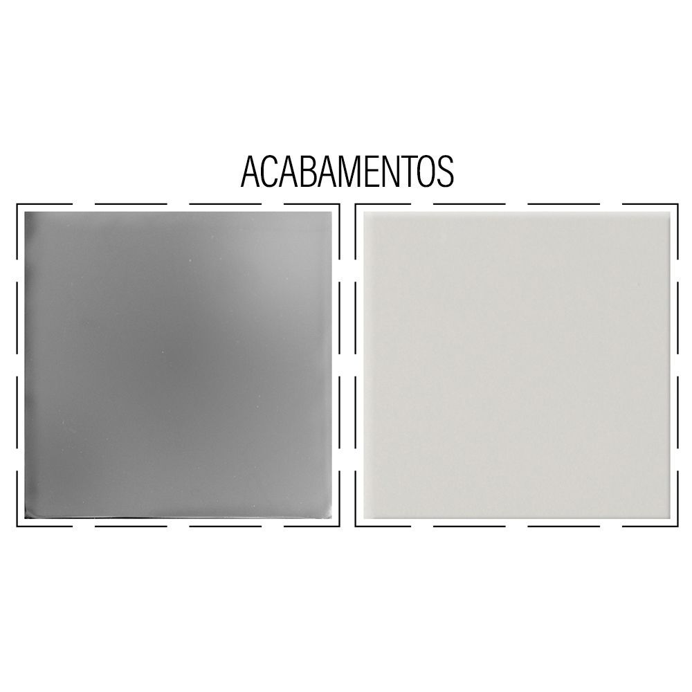 BANDEJA DECORATIVA QUADRADA DIAMOND BRANCO CROMADO - ZEN DESIGN